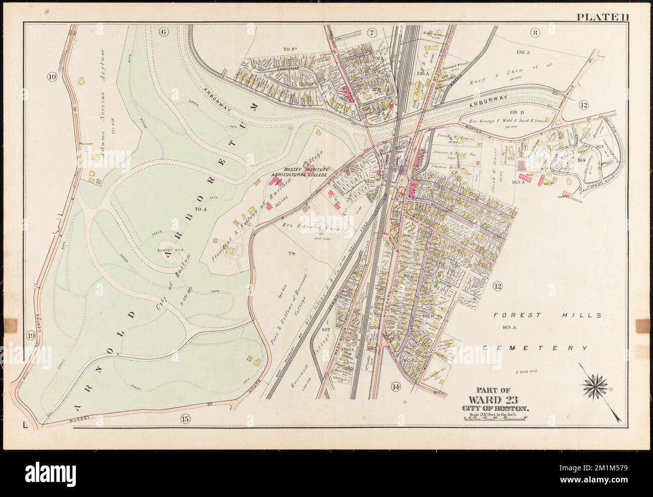Boston map roxbury jamaica hi-res stock photography and images - Alamy