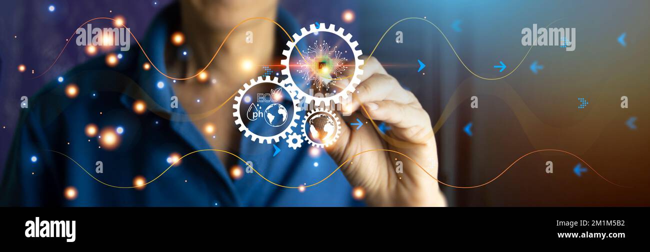 The concept of using artificial intelligence, AI to control the ... The concept of using artificial intelligence, AI to control the ...