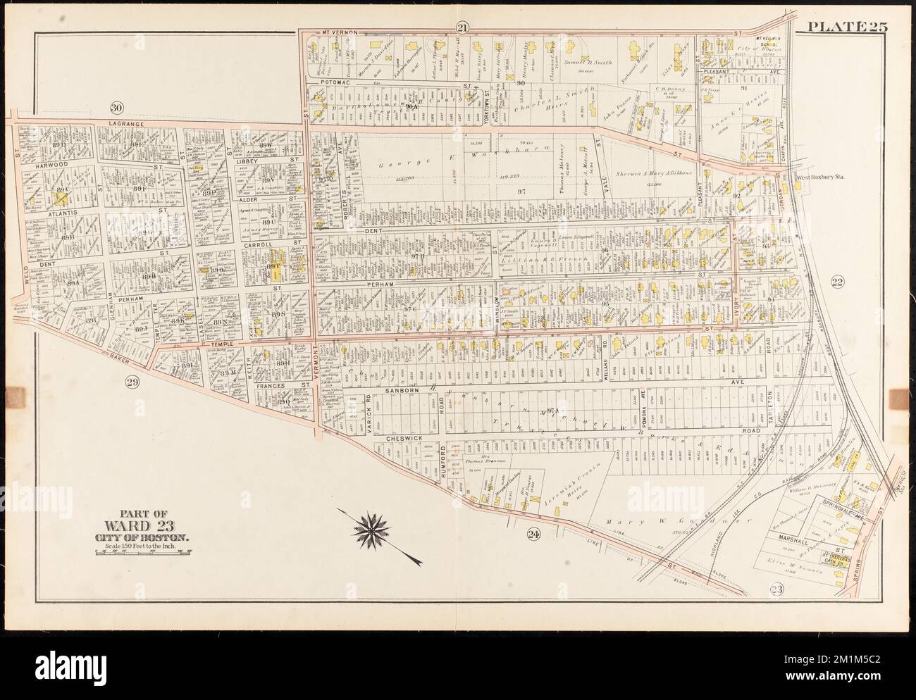 Atlas of the city of Boston, West Roxbury : plate 25 , Boston Mass ...