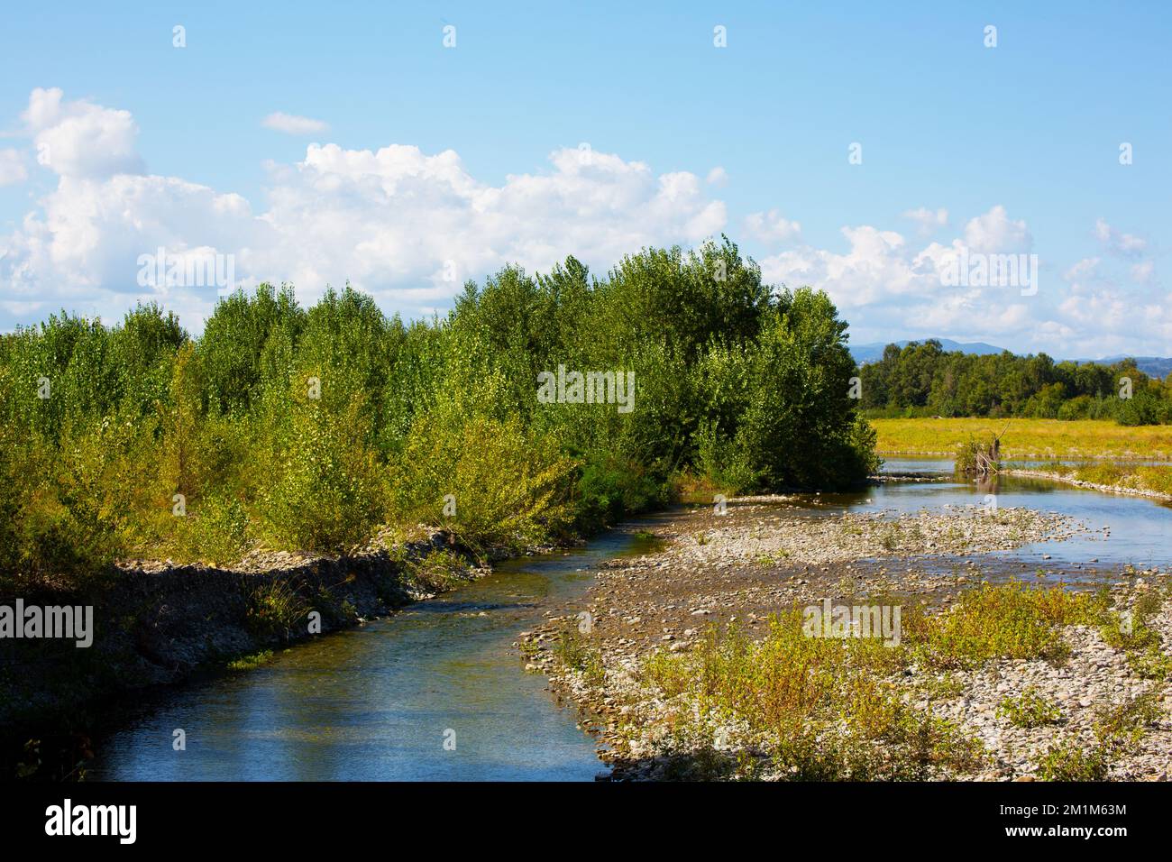 landscape of the Taro River Regional Park, Parma Italy Stock Photo - Alamy