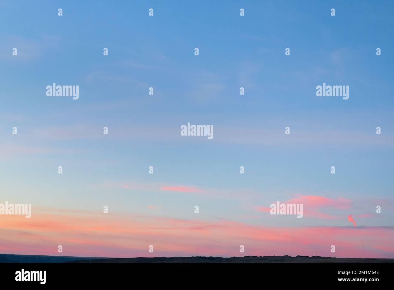 Minimal artistic colorful sunrise sky background with orange and pink ...