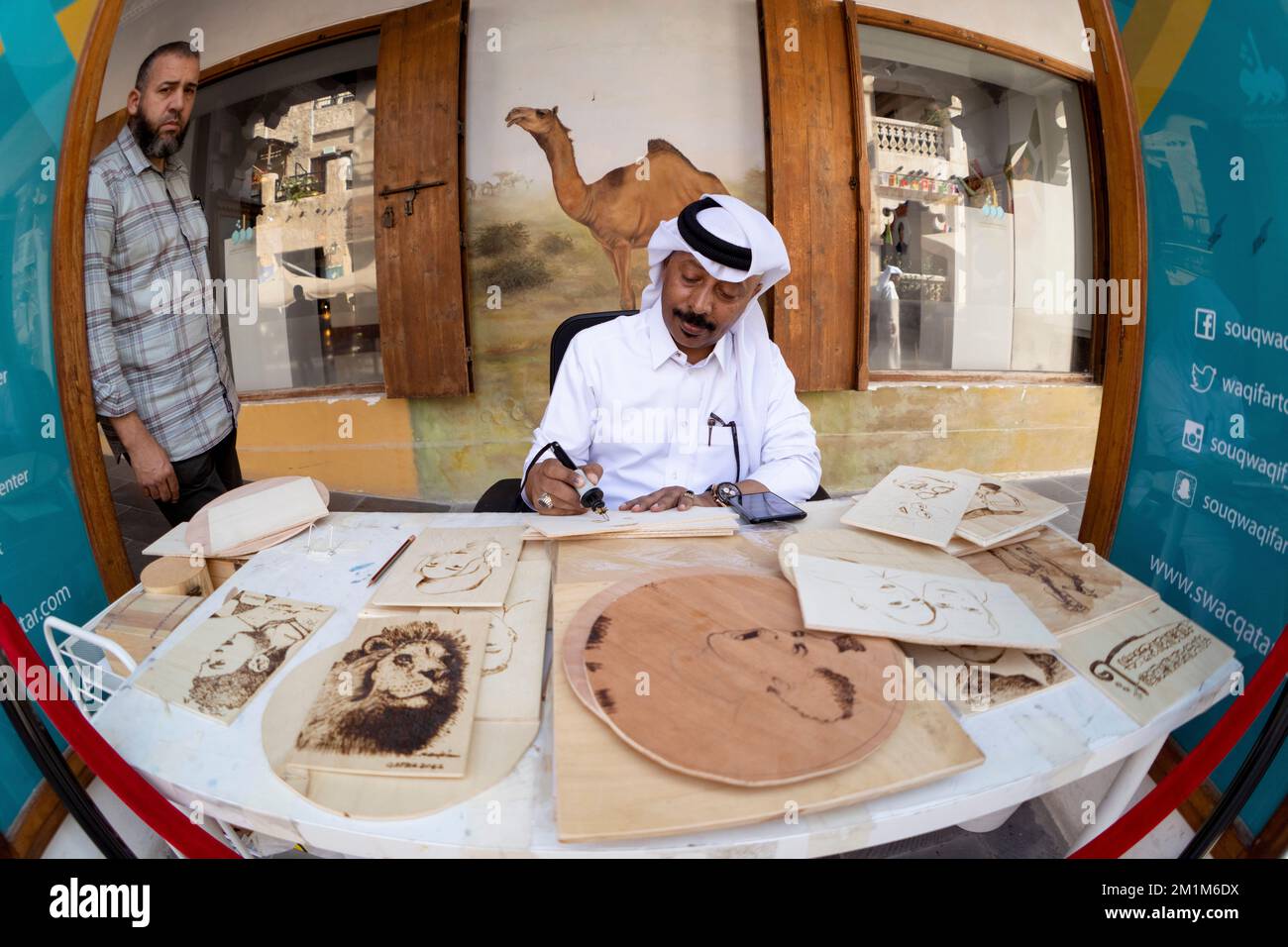 Qatari man in Souq Waqif Traditional Market during the FIFA World Cup ...