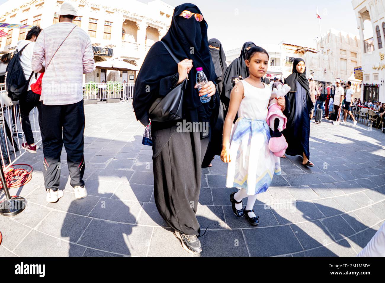 Muslim women in Souq Waqif Traditional Market during the FIFA World Cup ...