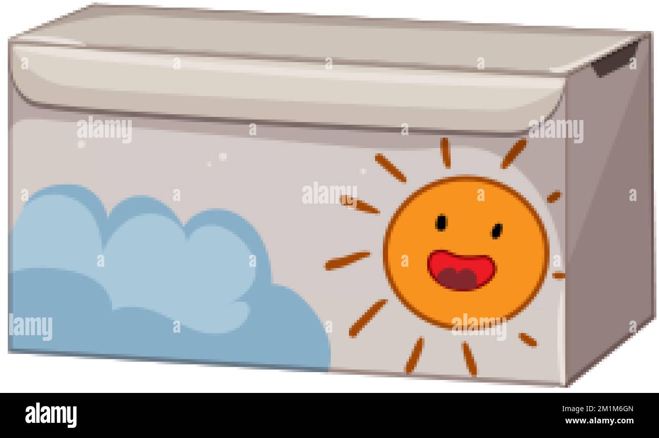 charity toy box cartoon vector illustration Stock Vector Image & Art ...