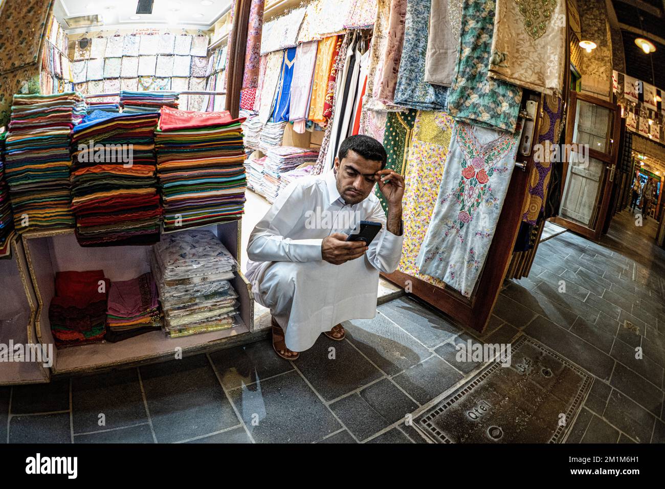 Qatari man in Souq Waqif Traditional Market during the FIFA World Cup ...