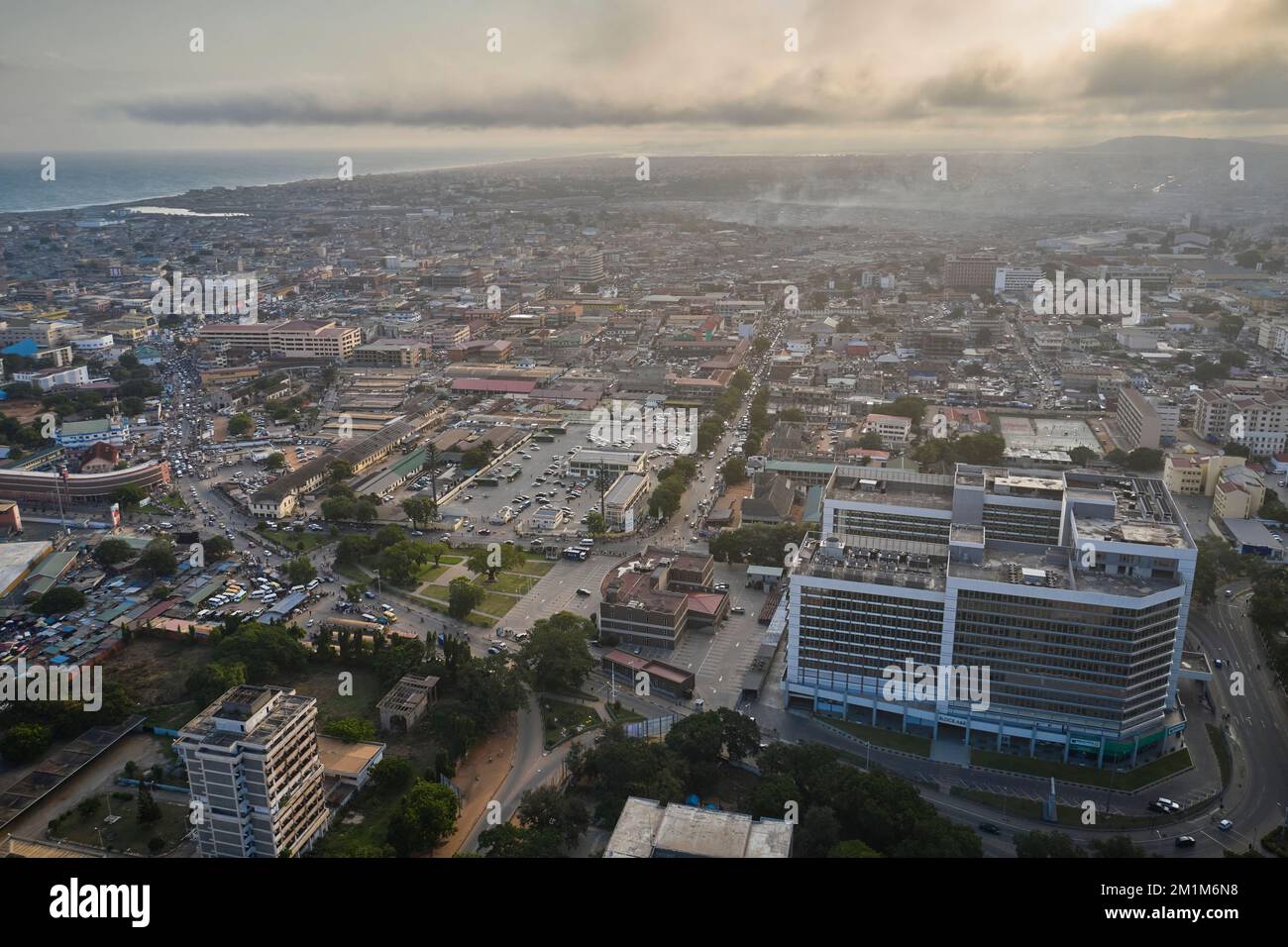 aerial of City centre in Accra, Ghana Stock Photo - Alamy