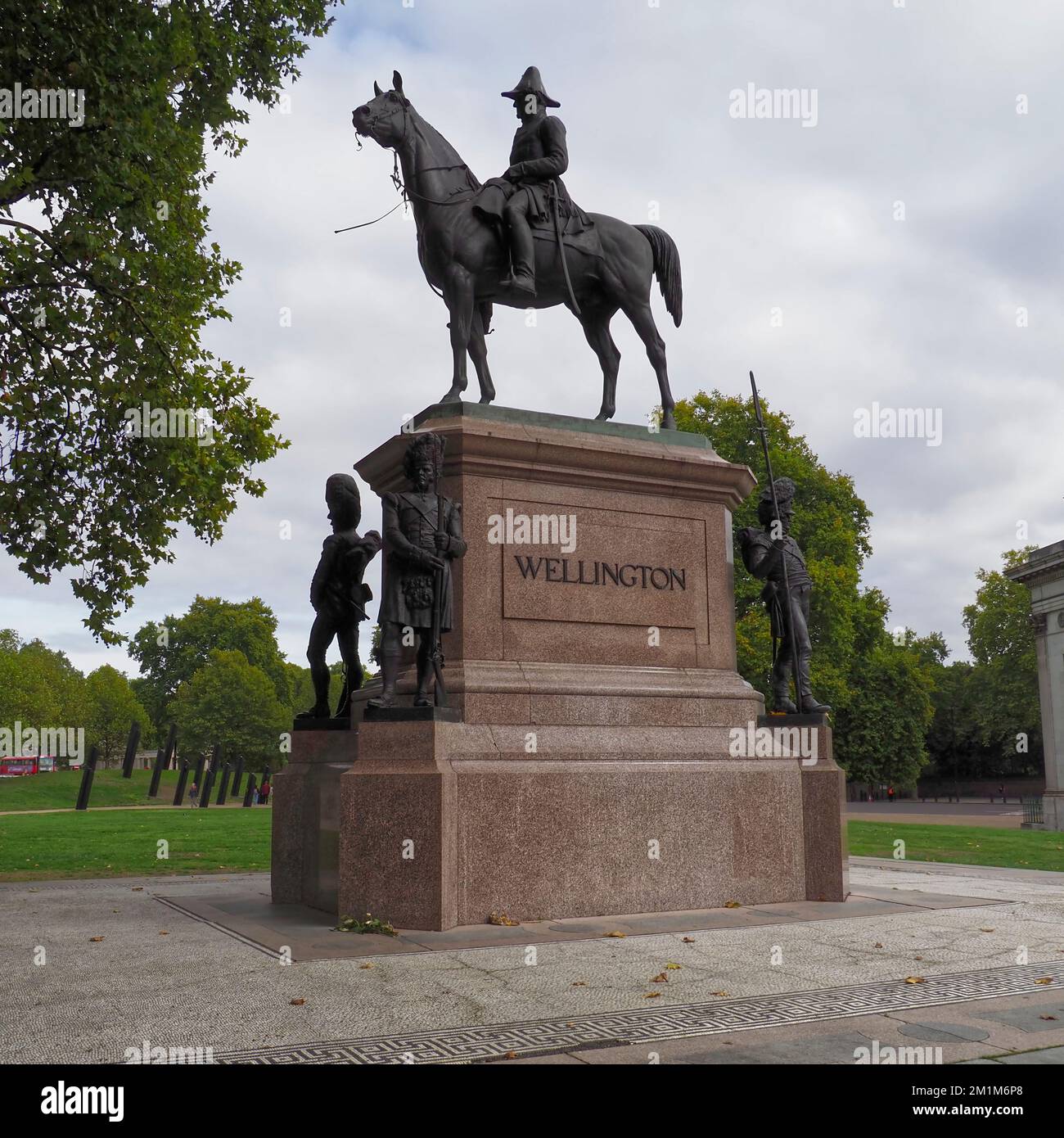 Statue of The Duke of Wellington, by the sculptor Joseph Boehm,, Hyde ...
