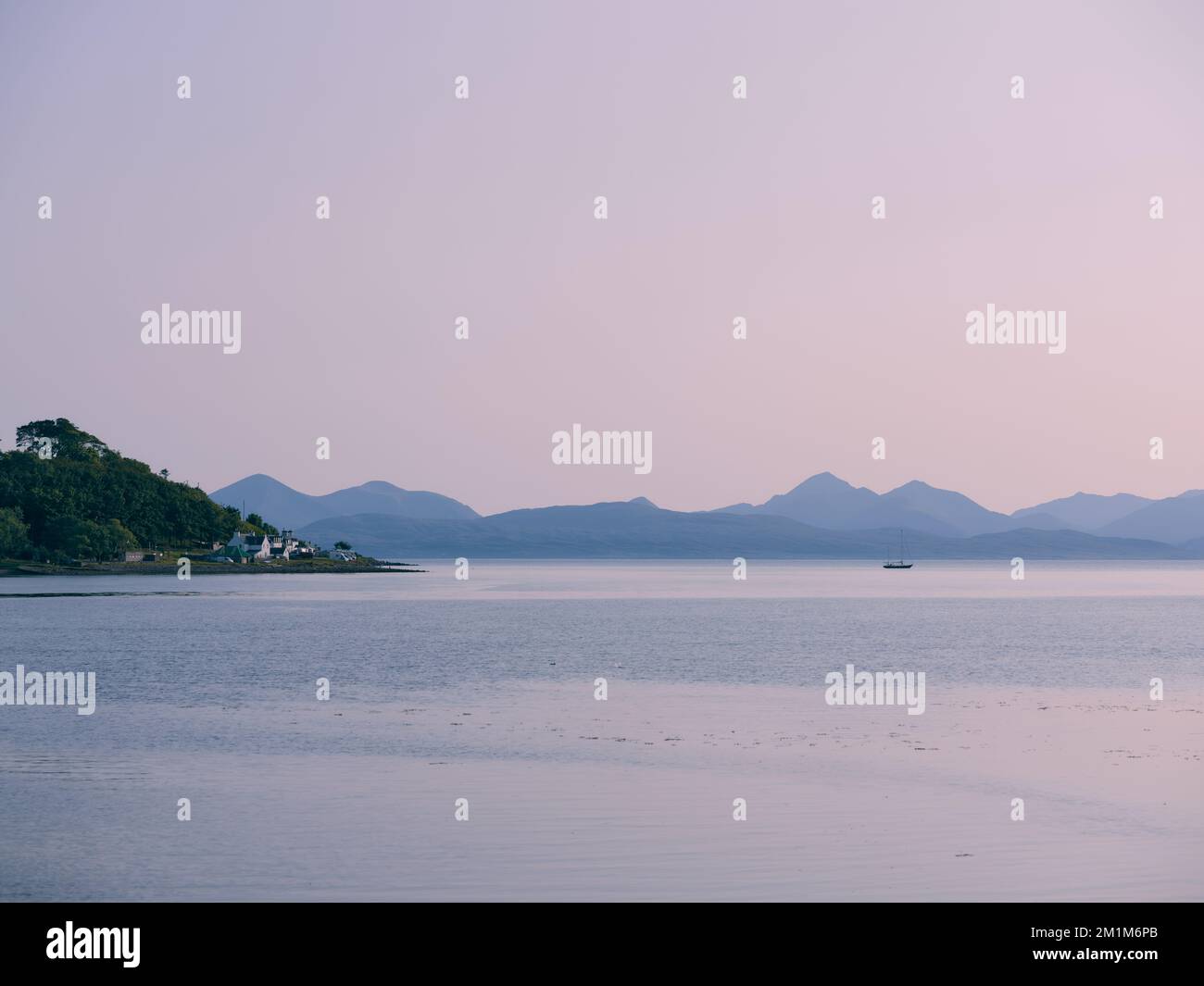 Applecross and the distant outline of the Isle of Skye - Scottish sea ...