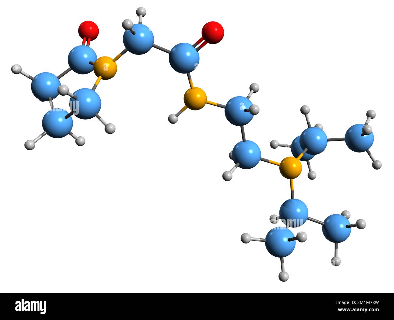 3D image of Pramiracetam skeletal formula - molecular chemical structure of central nervous ...