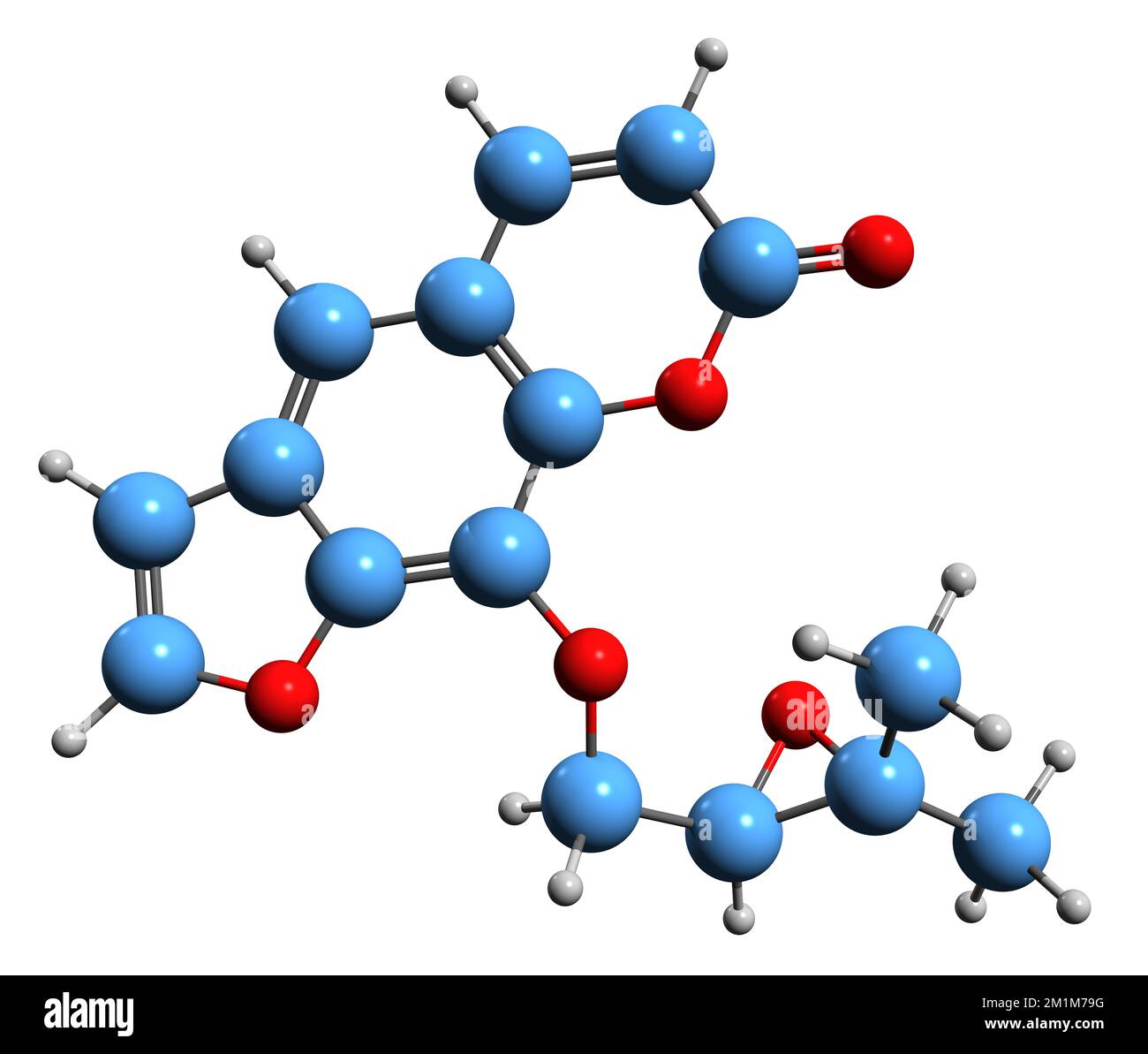 3D image of Prangenin skeletal formula - molecular chemical structure ...