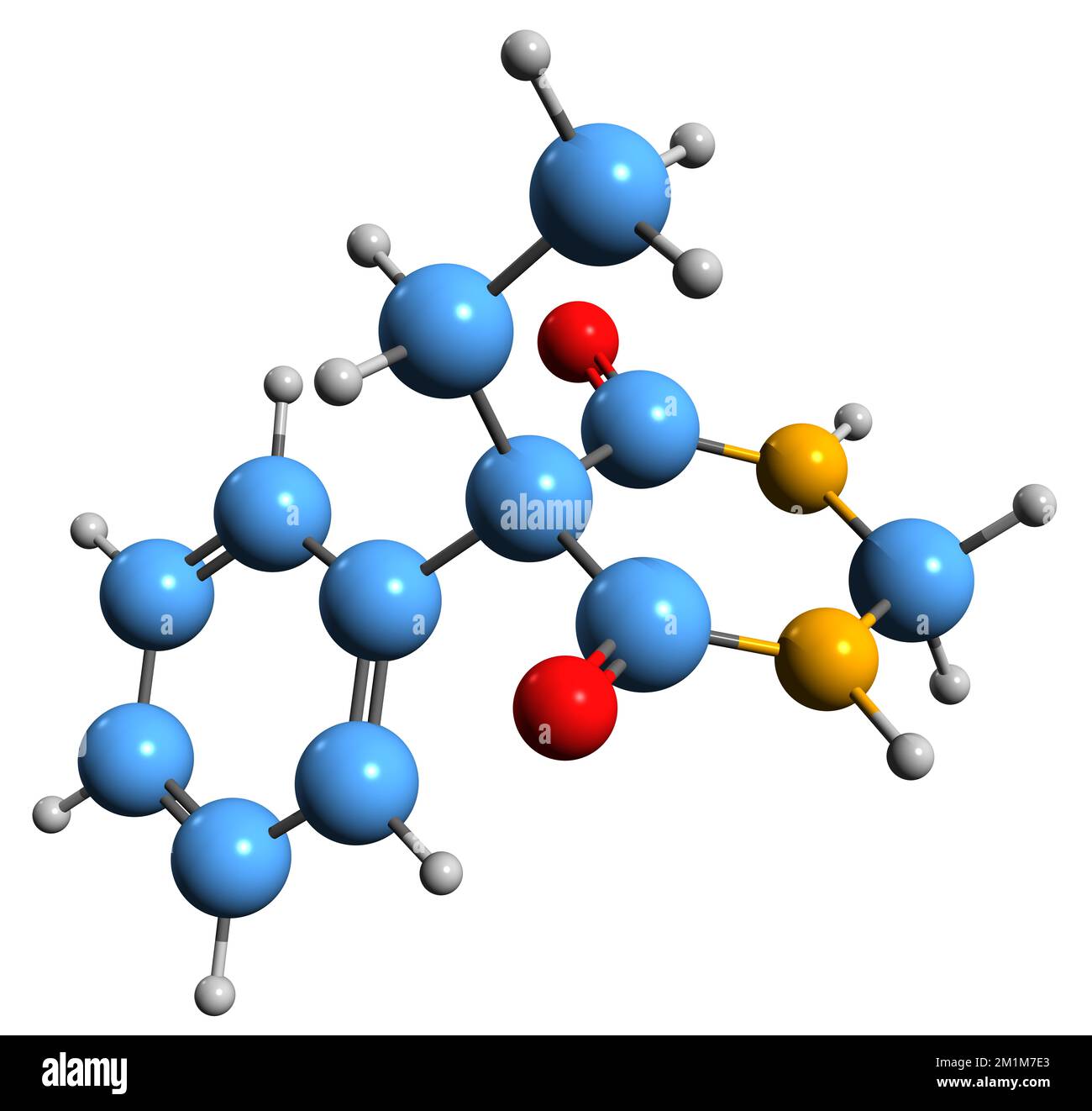3D image of Primidone skeletal formula - molecular chemical structure ...