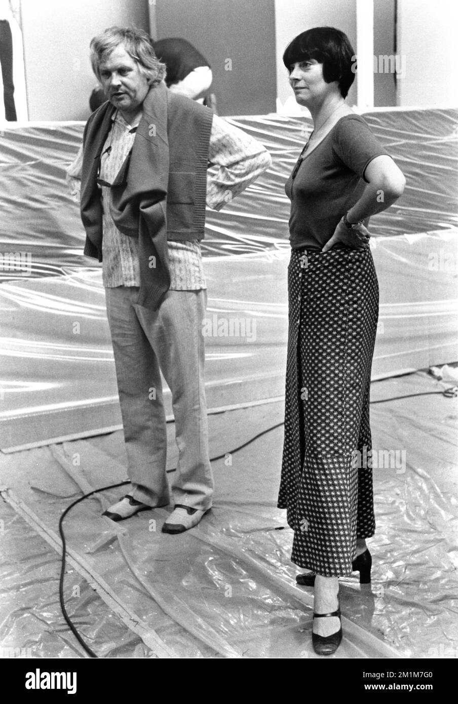 Director KEN RUSSELL and Costume Designer / Wife SHIRLEY RUSSELL on set ...