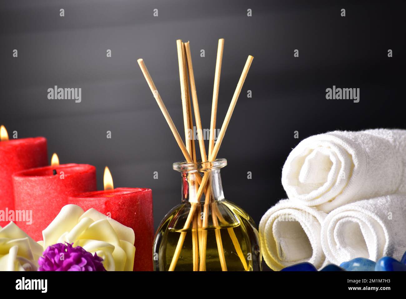 Closeup of aromatic room freshener reed diffuser Stock Photo - Alamy