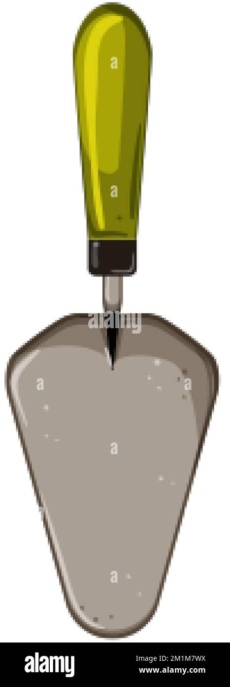 concrete trowel cement cartoon vector illustration Stock Vector Image ...