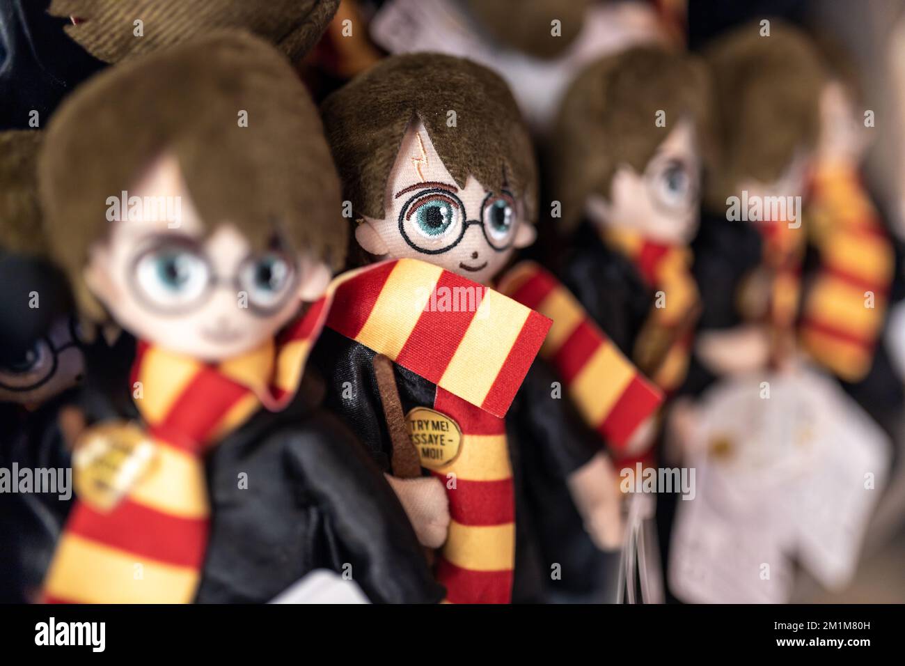 London, UK - 10 December 2022, Harry Potter plush toy on the counter in ...