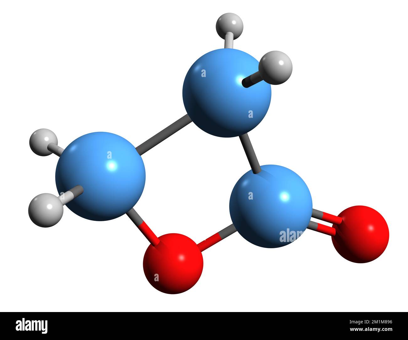 3D image of Propiolactone skeletal formula - molecular chemical ...