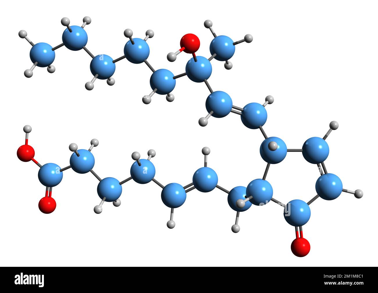 3D image of Prostaglandin A2 skeletal formula - molecular chemical ...