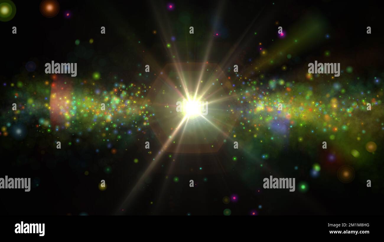 Star explosion in a galaxy of an nebula. illustration render Stock ...