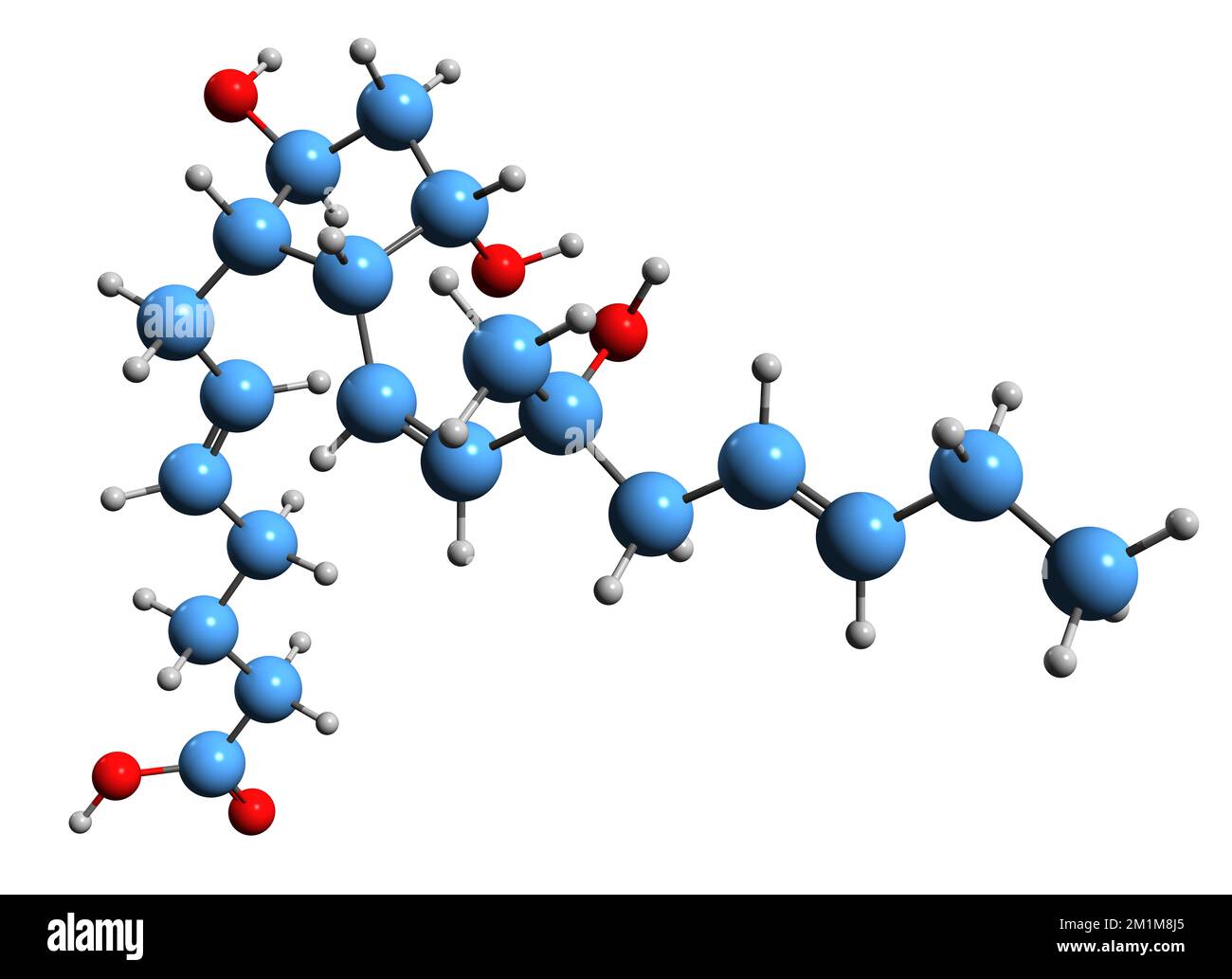 3D image of Prostaglandin F3 skeletal formula - molecular chemical ...