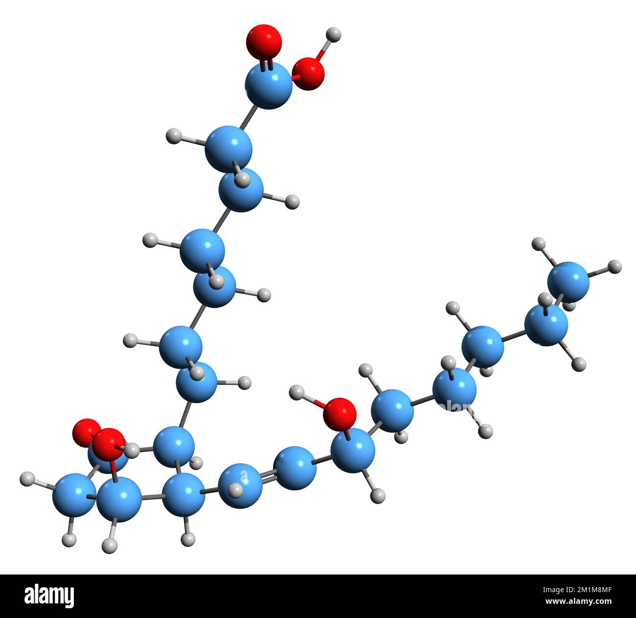 3D image of Prostaglandin E1 skeletal formula - molecular chemical ...