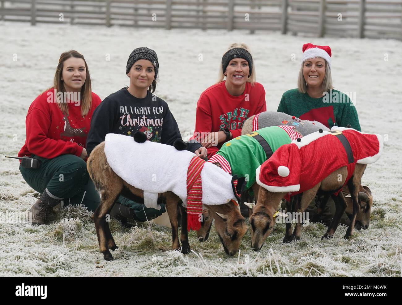 Pets Farm Keepers at Blair Drummond Safari Park l-r Morgan Meichan ...