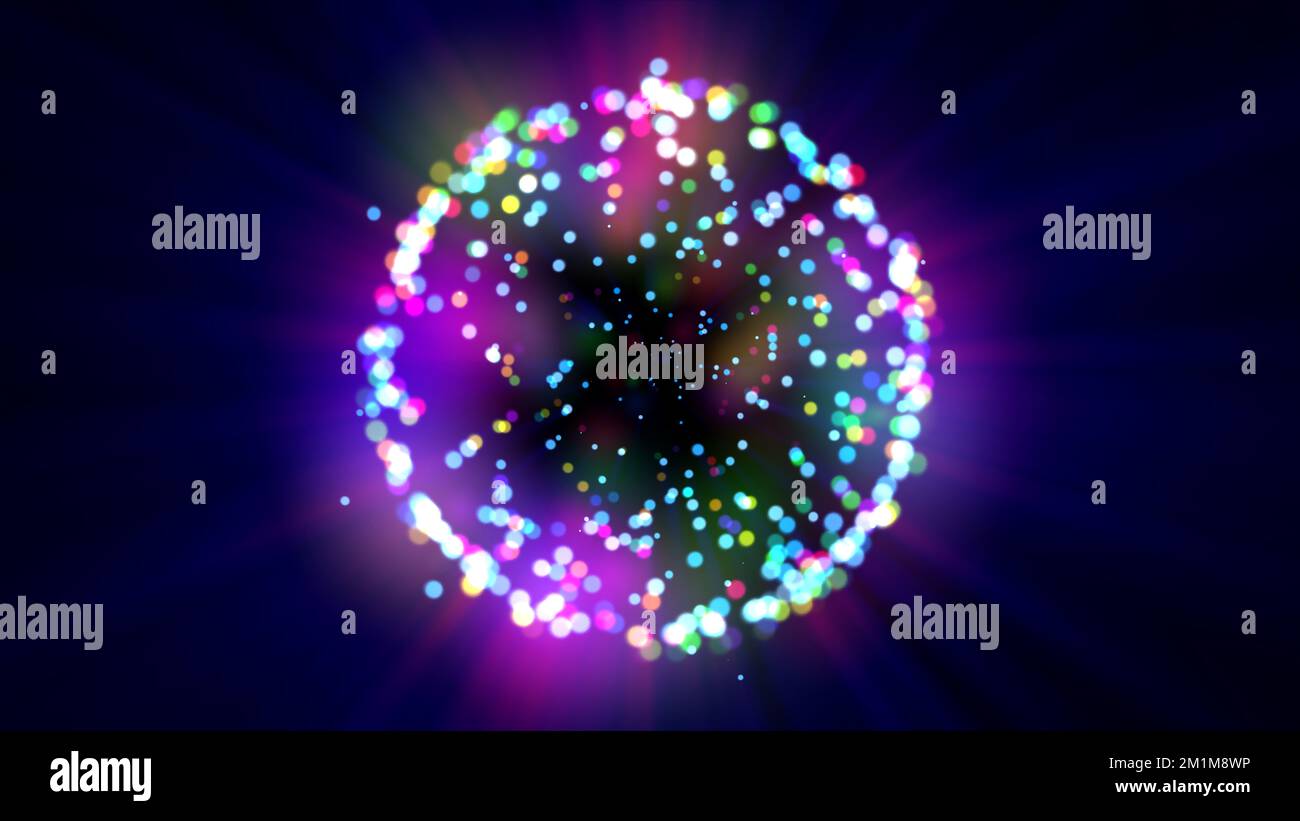 cell particle light ray color, illustration render Stock Photo - Alamy