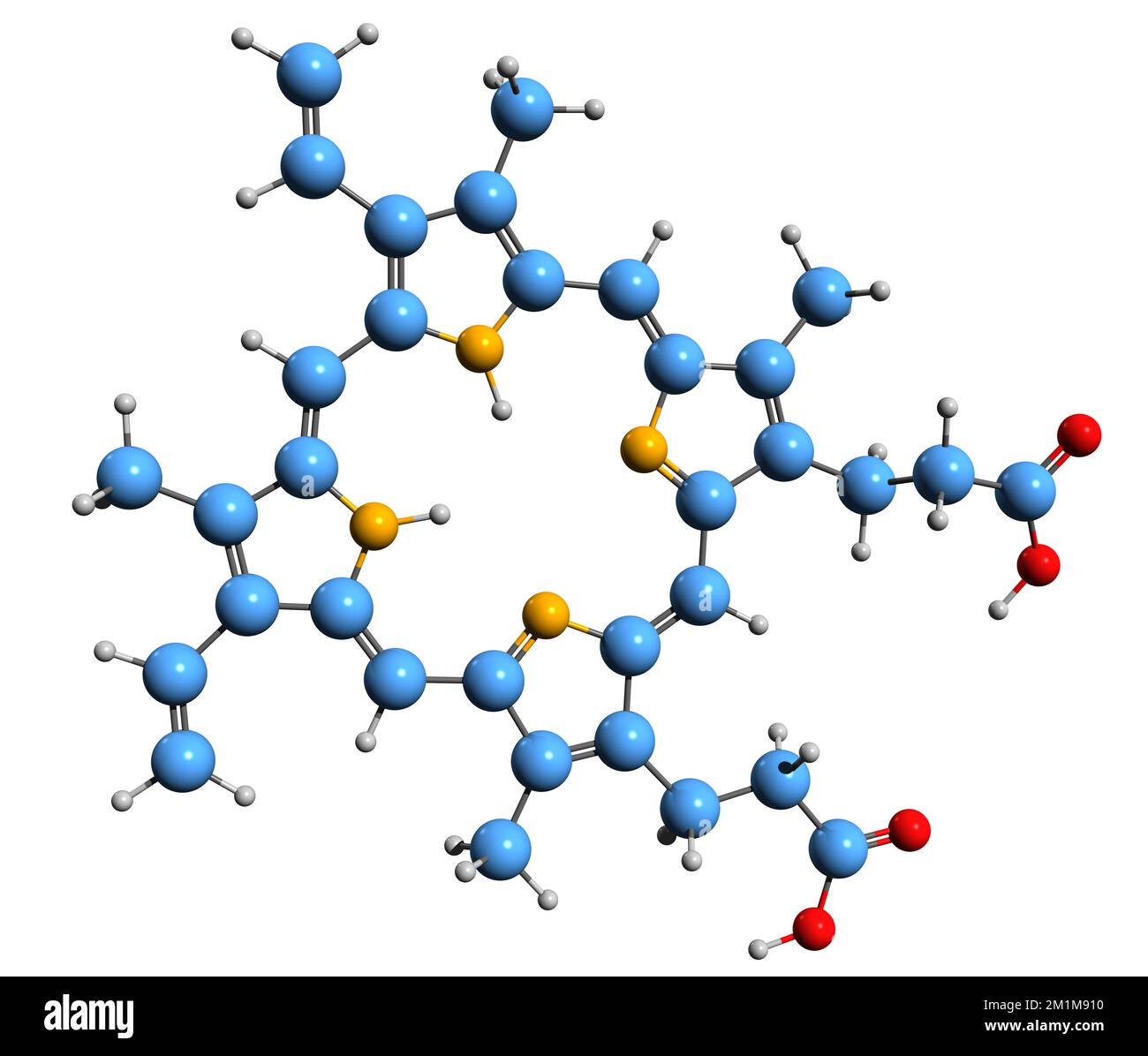3D image of Protoporphyrin IX skeletal formula - molecular chemical ...