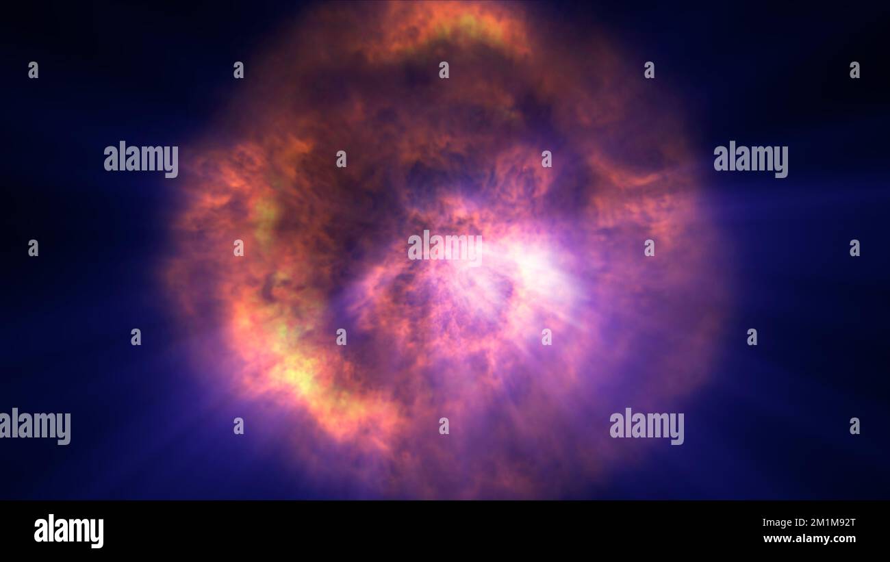 fire flame explosion in space, abstract illustration Stock Photo - Alamy