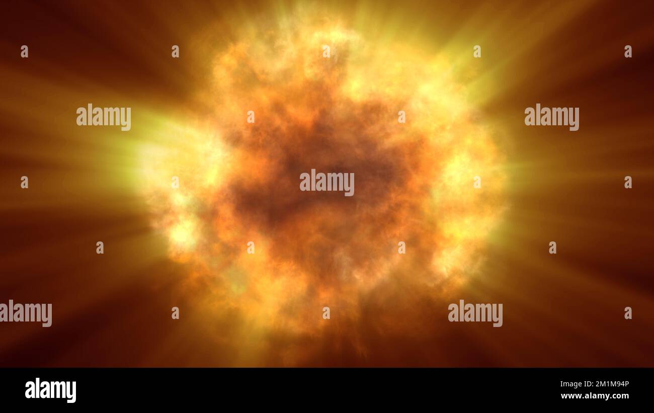 fire flame explosion in space, abstract illustration Stock Photo - Alamy