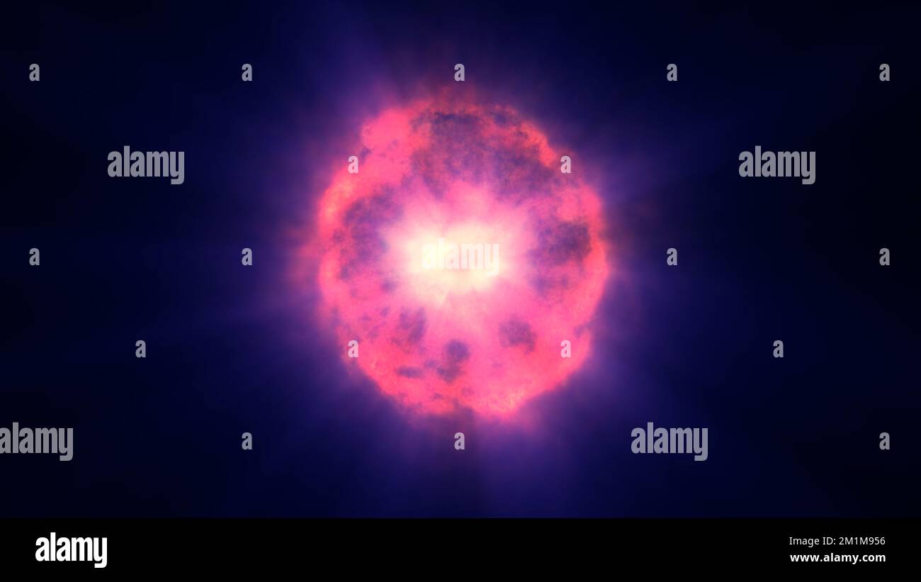 fire flame ball explosion in space, abstract illustration Stock Photo ...