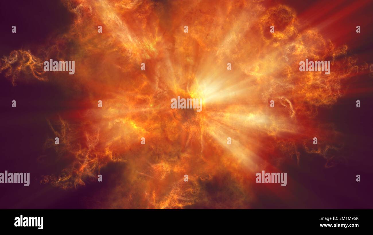 fire flame explosion in space, abstract illustration Stock Photo - Alamy