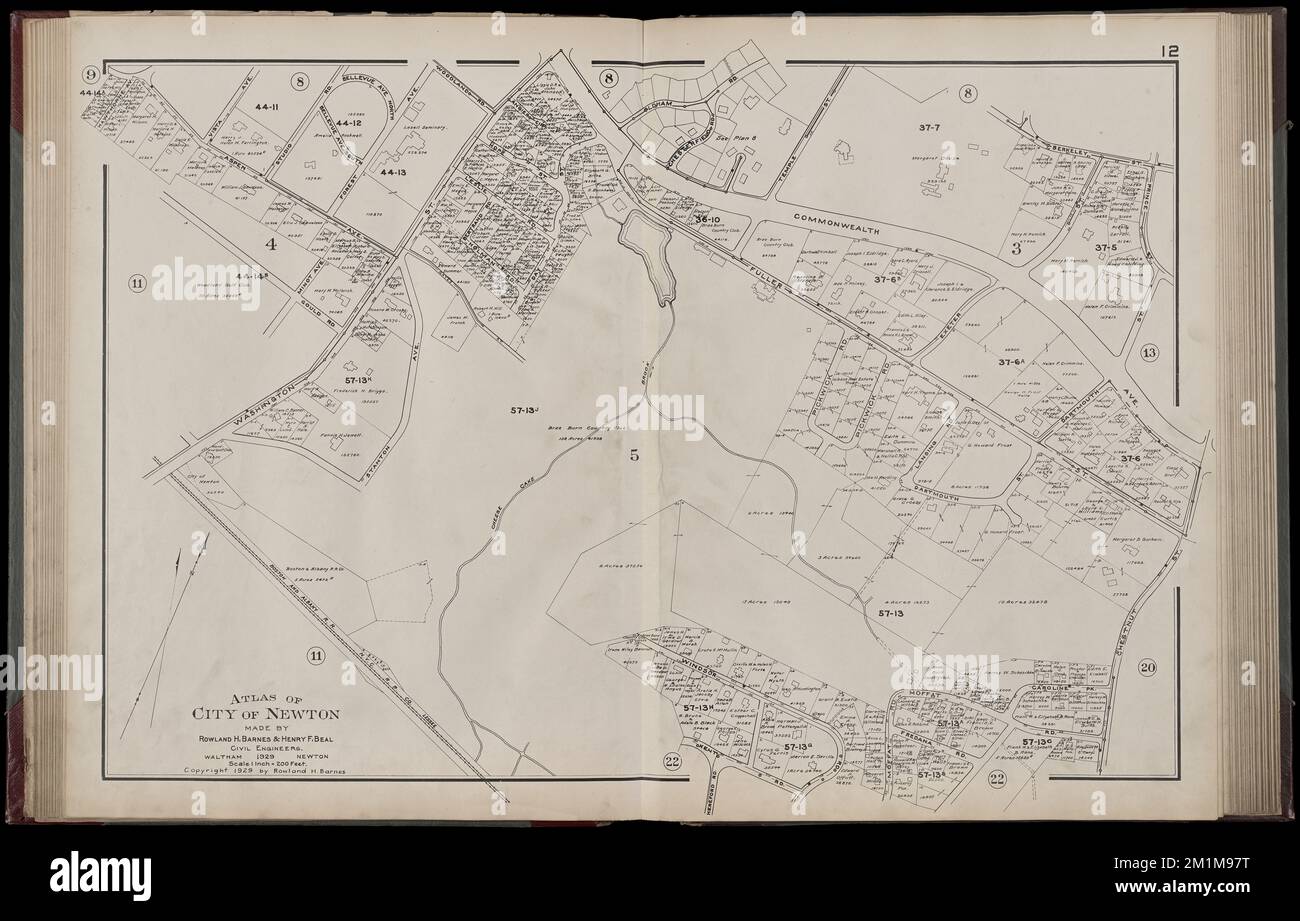 Atlas of the city of Newton, Massachusetts. plate 12 , Real property ...