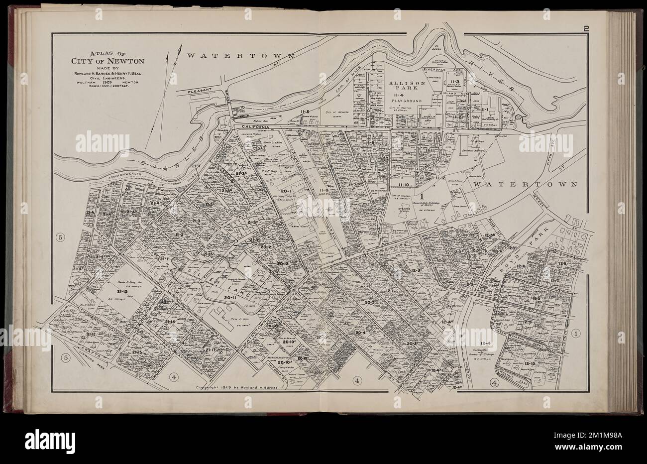 Atlas of the city of Newton, Massachusetts. plate 2 , Real property ...