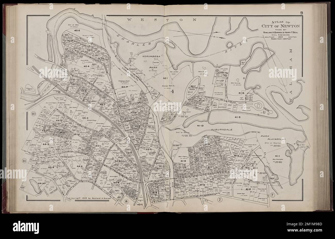 Atlas of the city of Newton, Massachusetts. plate 9 , Real property ...