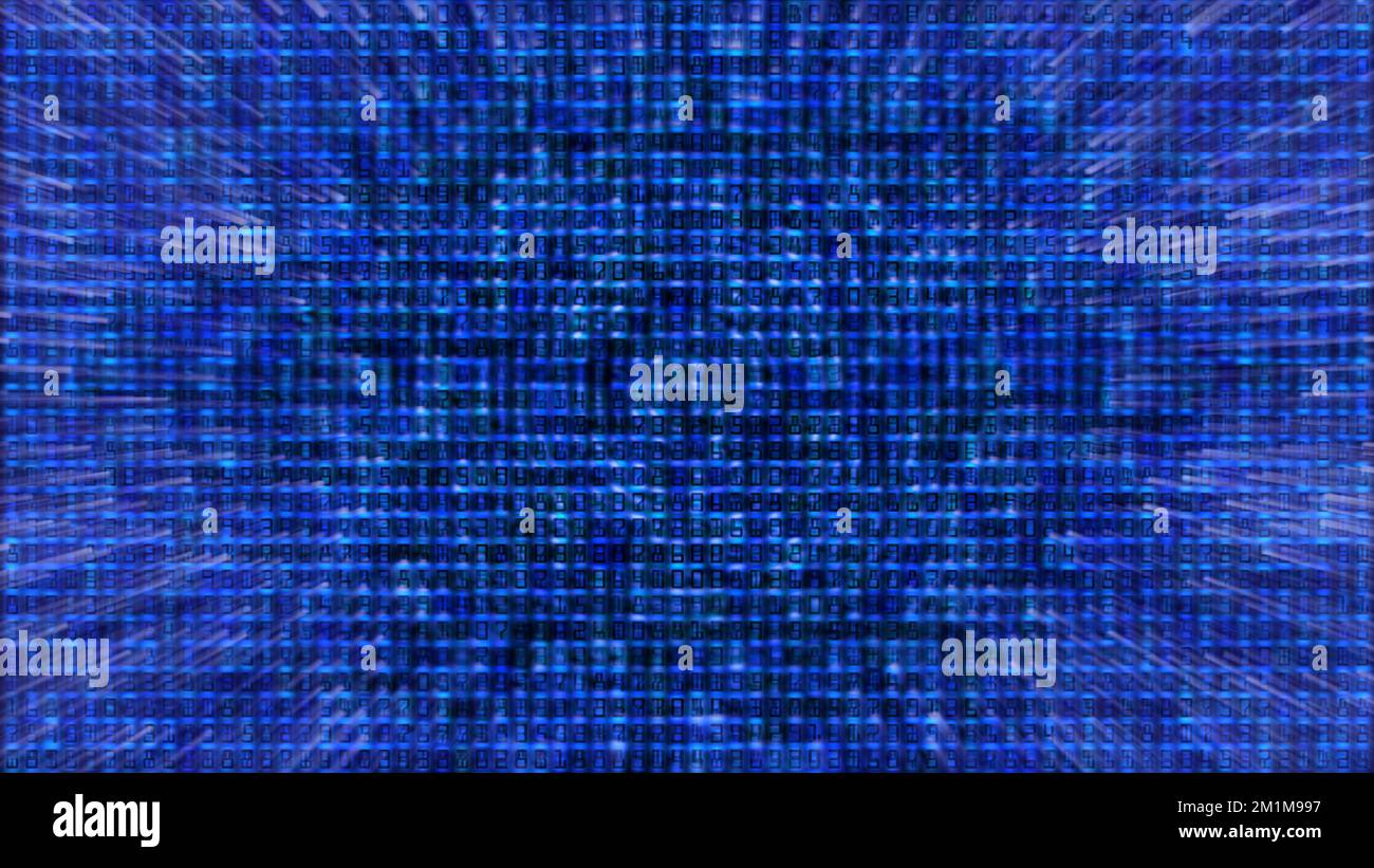 Abstract background, digital data matrix, illustration render Stock ...