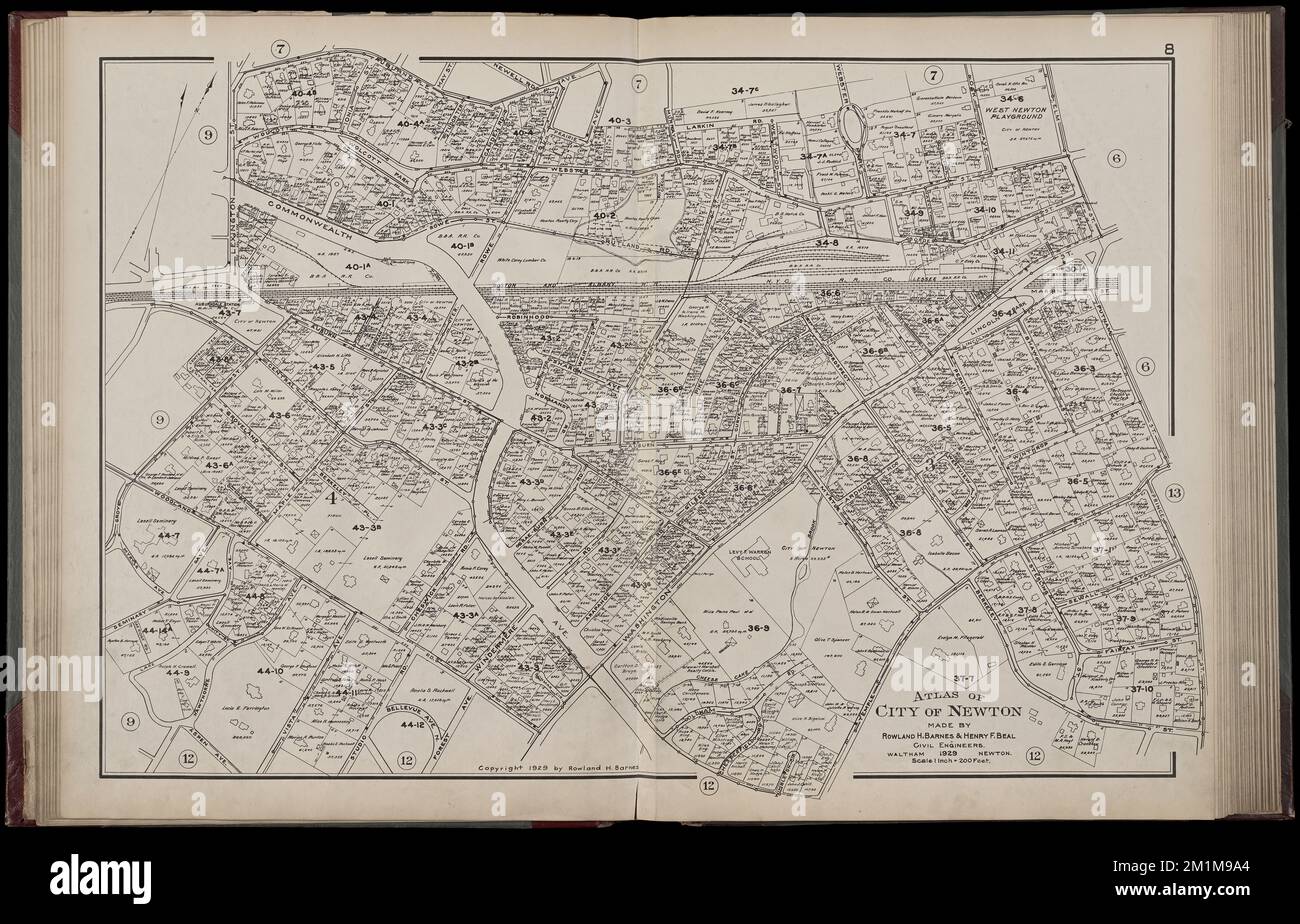 Atlas of the city of Newton, Massachusetts. plate 8 , Real property ...