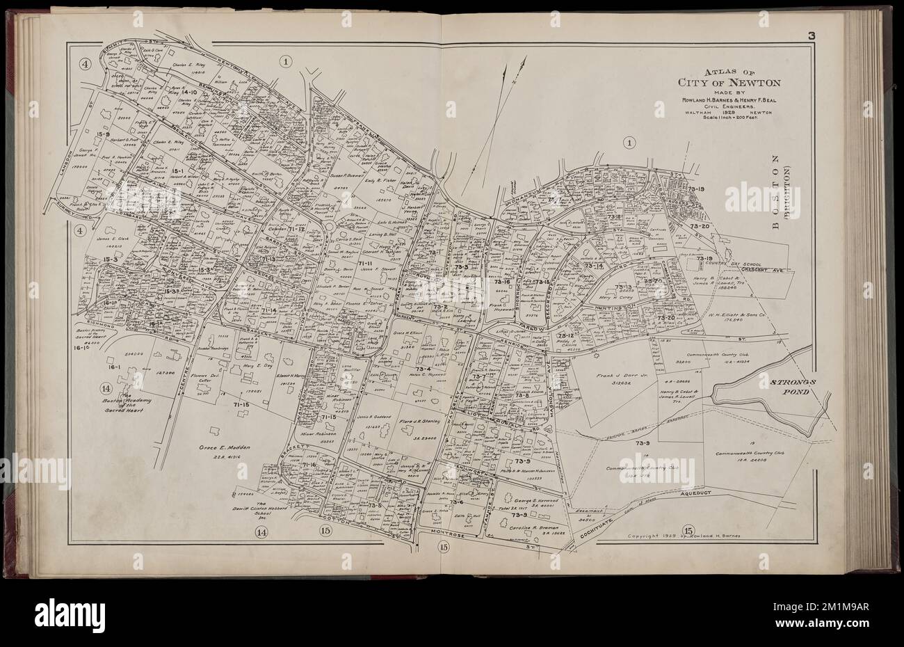 Atlas of the city of Newton, Massachusetts. plate 3 , Real property ...