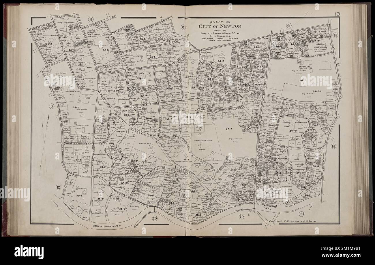 Atlas of the city of Newton, Massachusetts. plate 13 , Real property ...