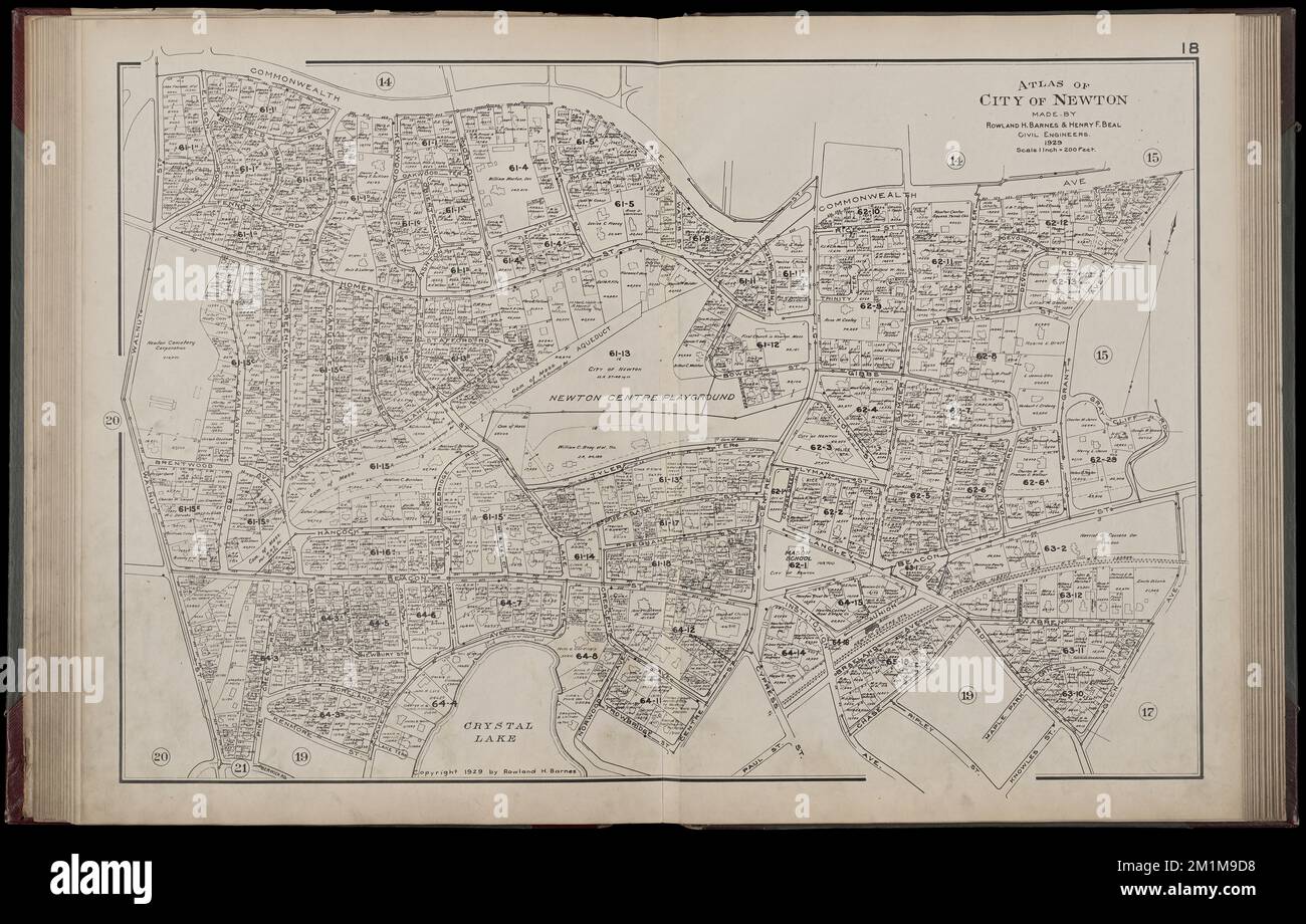 Atlas of the city of Newton, Massachusetts. plate 18 , Real property ...