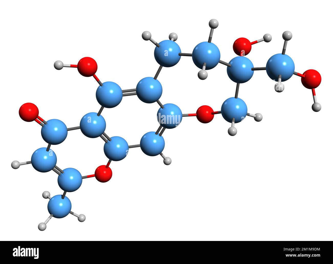 3D image of Ptaeroglycol skeletal formula - molecular chemical ...