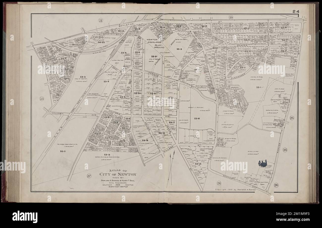 Atlas of the city of Newton, Massachusetts. plate 24 , Real property ...