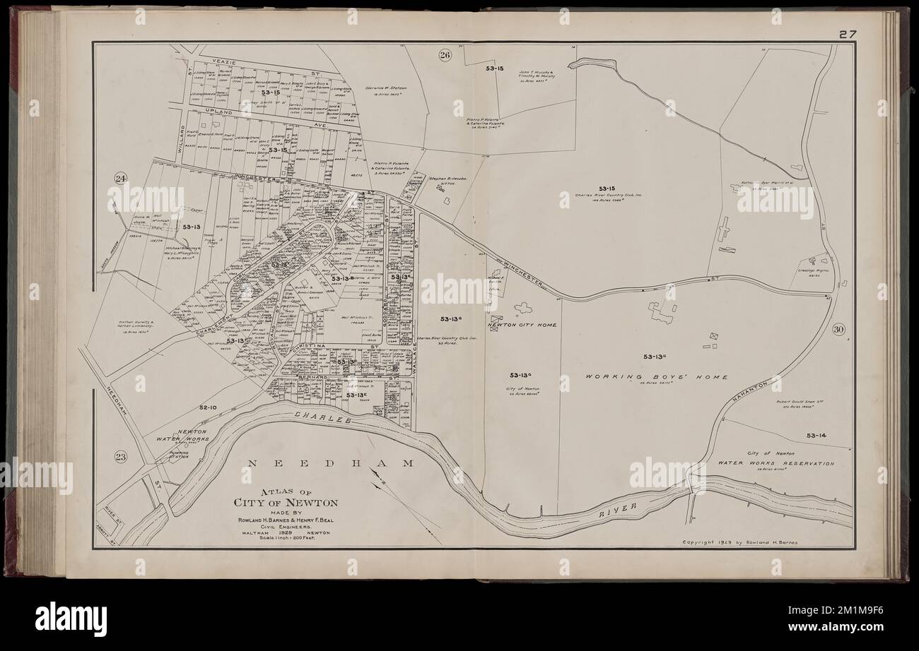 Atlas of the city of Newton, Massachusetts. plate 27 , Real property ...