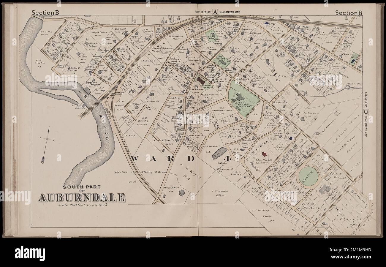 Atlas of the city of Newton, Massachusetts. section B , Real property ...
