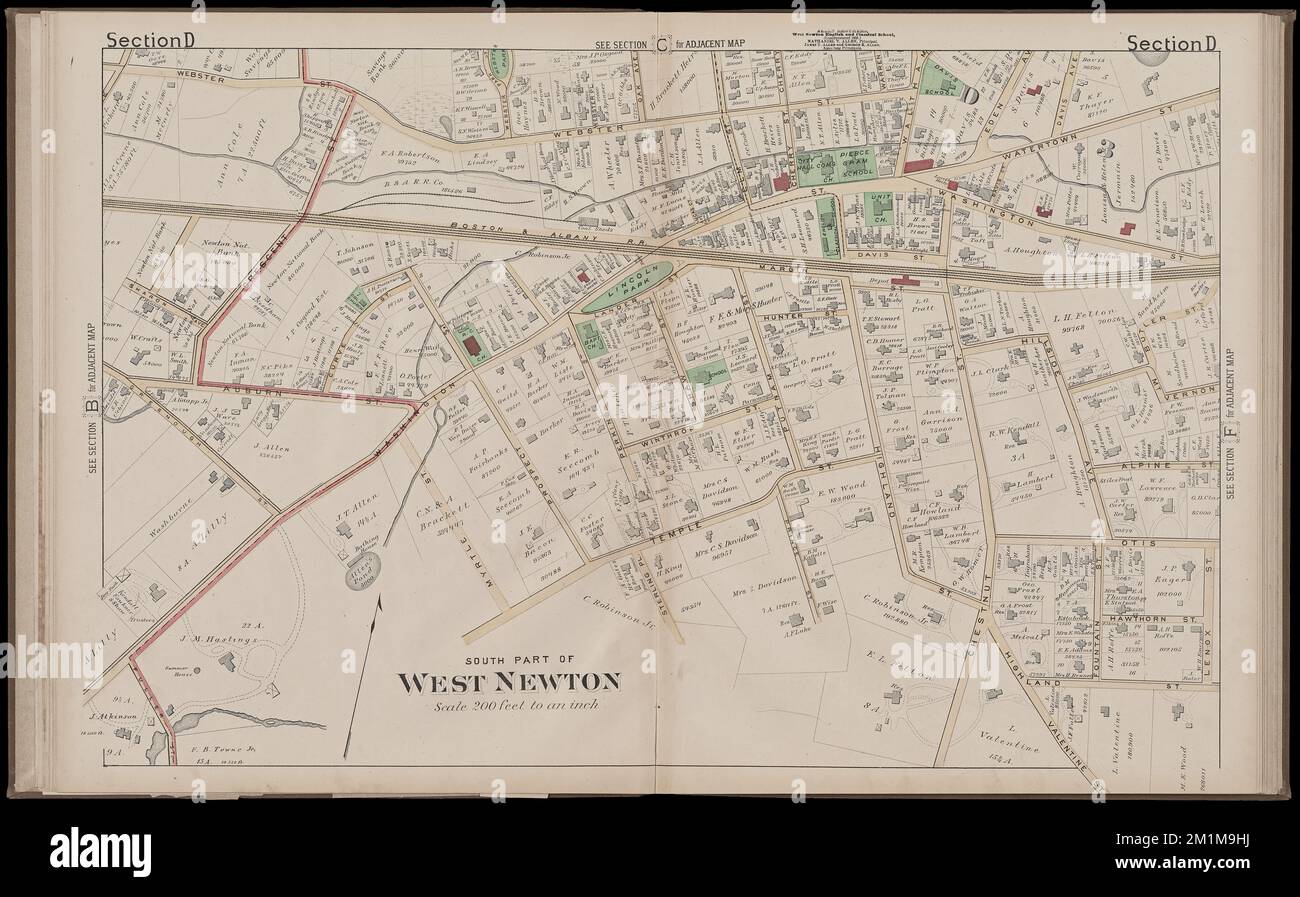 Atlas of the city of Newton, Massachusetts. section D , Real property ...