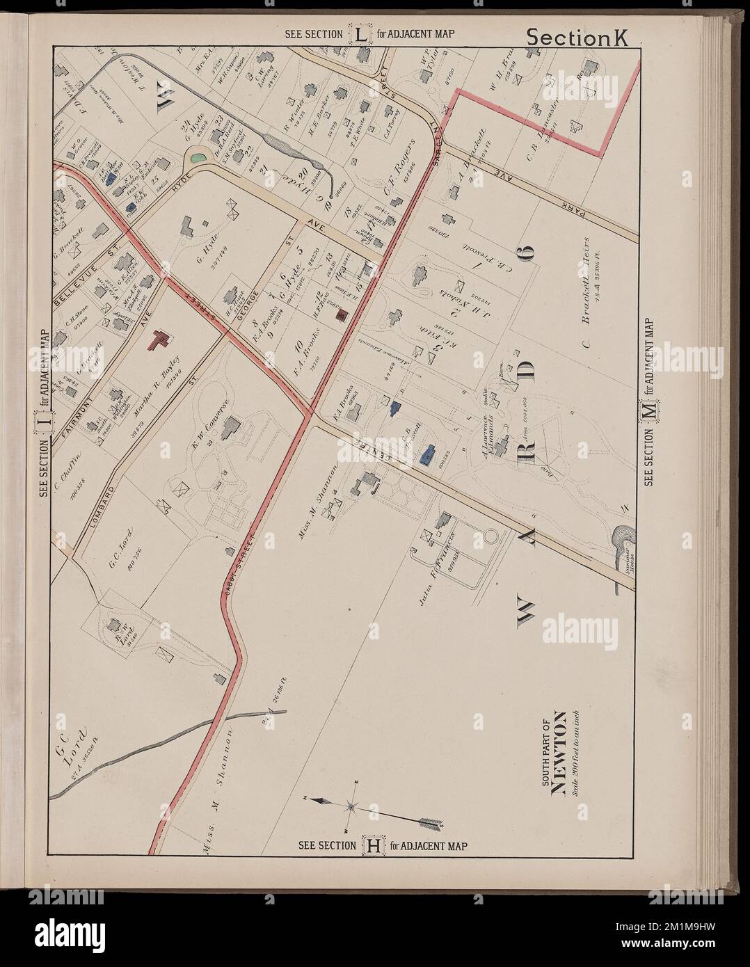 Atlas of the city of Newton, Massachusetts. section K , Real property ...