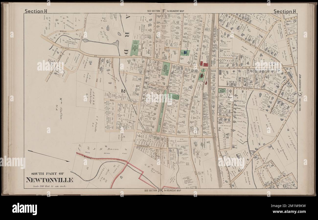 Atlas of the city of Newton, Massachusetts. section H , Real property ...