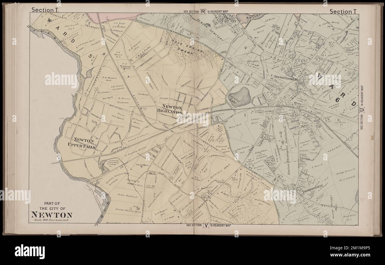 Atlas of the city of Newton, Massachusetts. section T , Real property ...