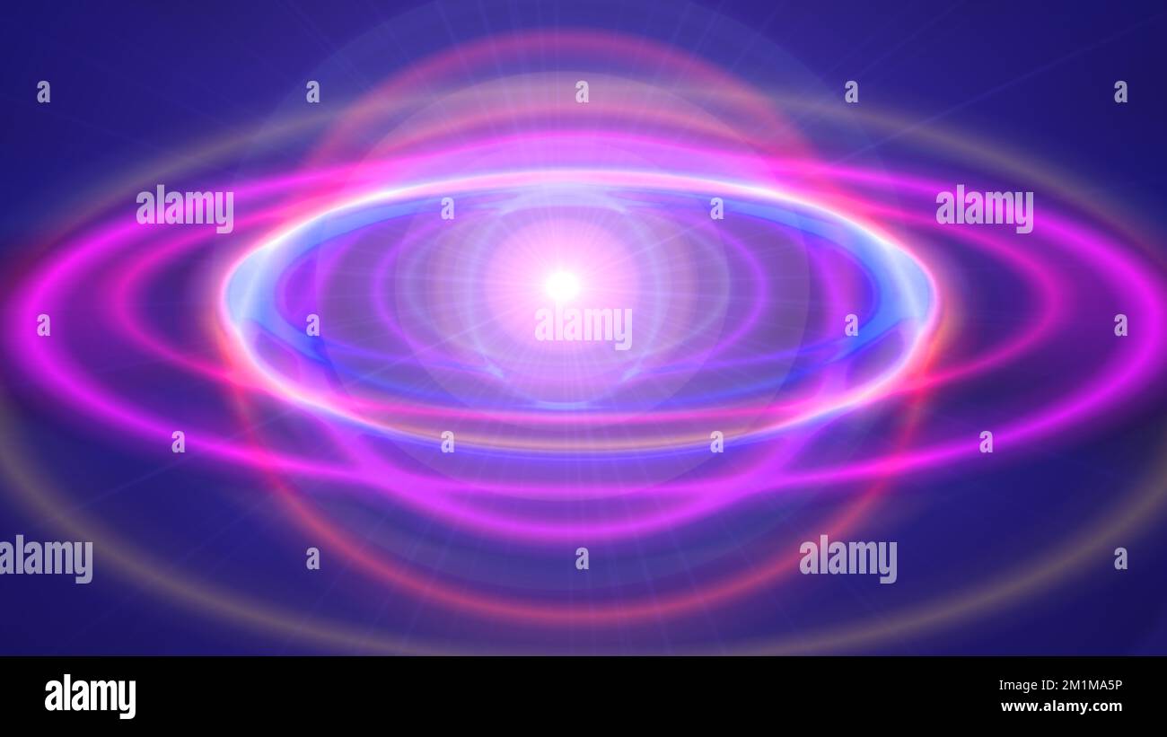 Abstract atom color rings background ray light Stock Photo - Alamy