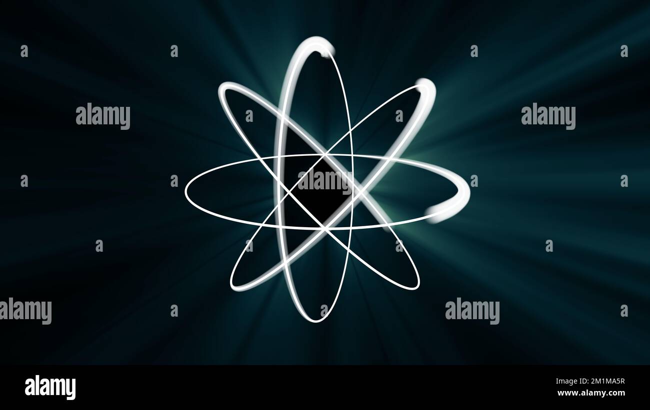 atom abstract light model, 3d illustration render Stock Photo - Alamy