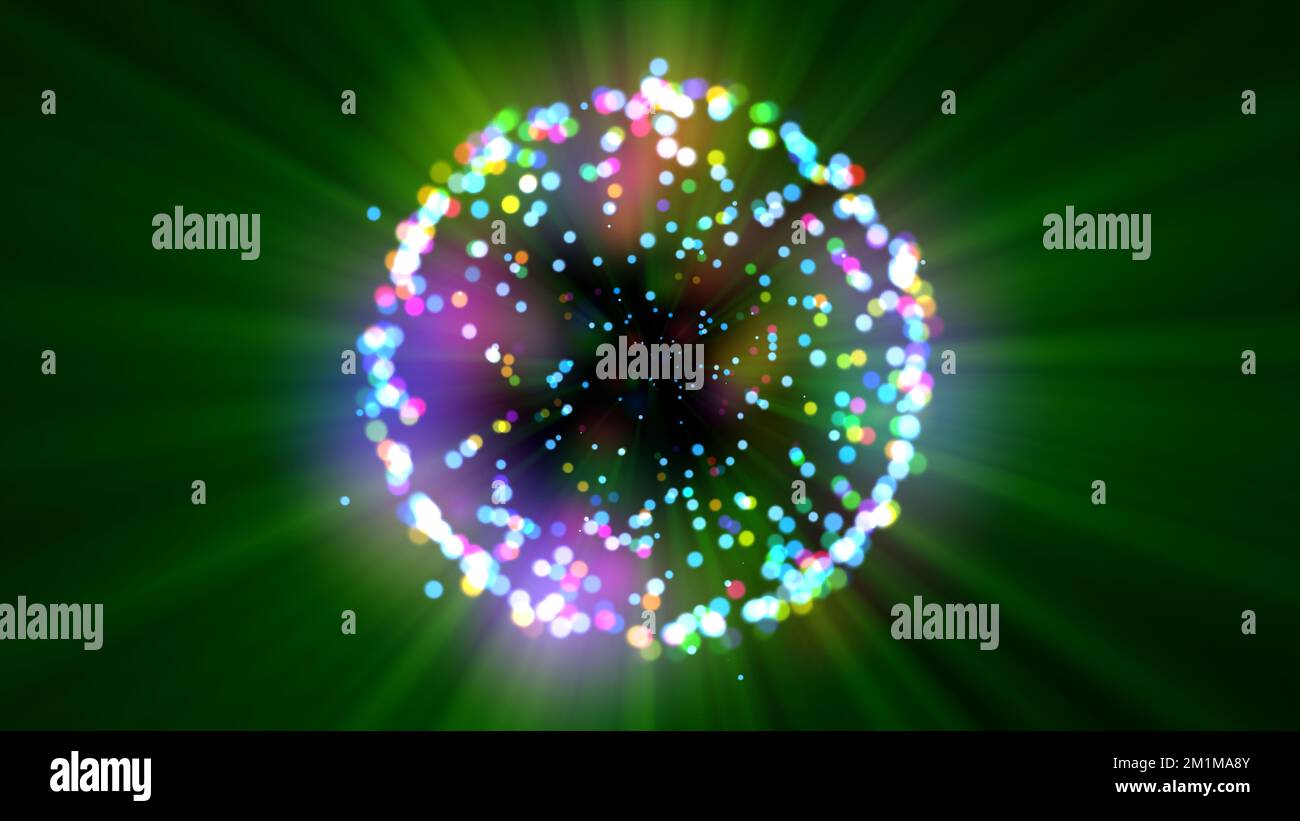 cell particle light ray color, illustration render Stock Photo - Alamy